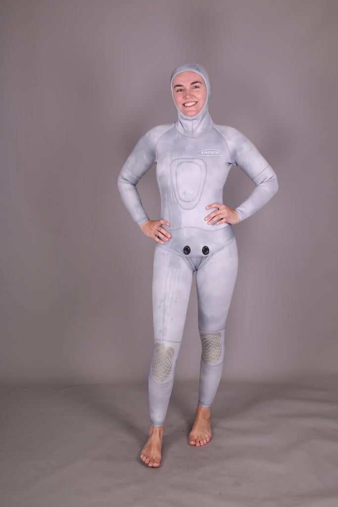 Girls Spearfishing and Freediving Open-Cell Wetsuit 3mm (Grey) - ONLY ...