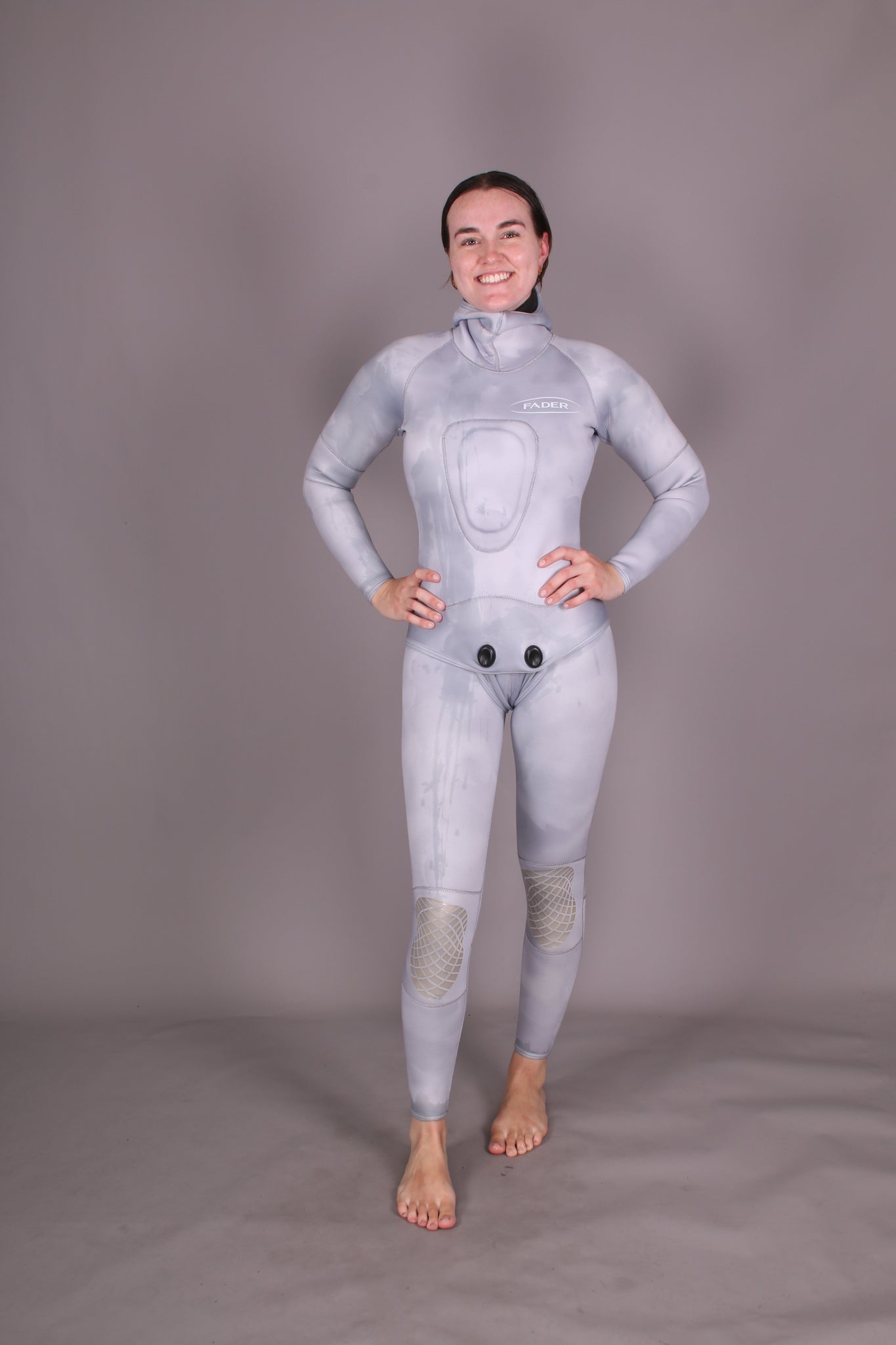 Girls Spearfishing and Freediving Open-Cell Wetsuit 3mm (Grey) - ONLY ...