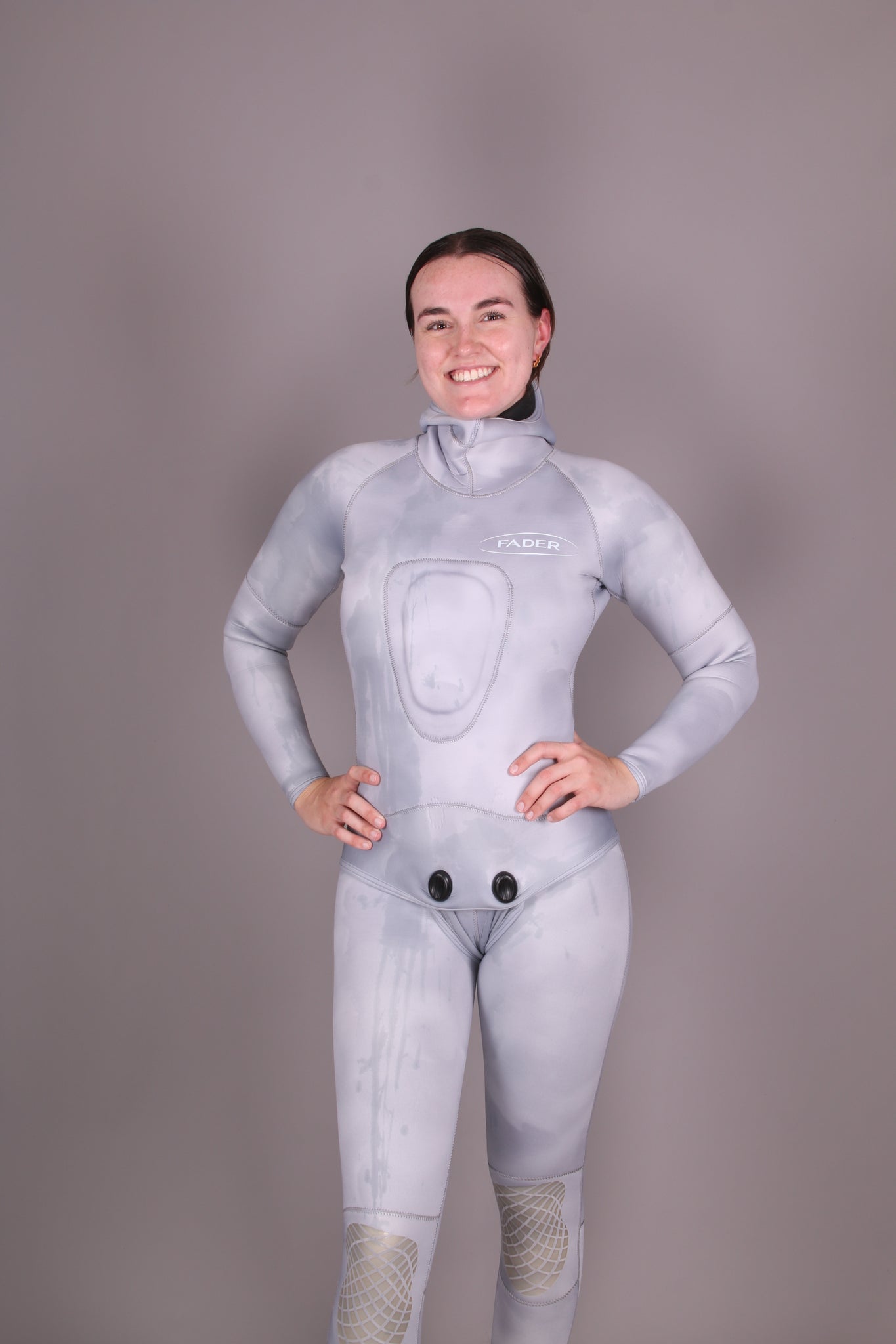 Girls Spearfishing and Freediving Open-Cell Wetsuit 3mm (Grey) - Limit ...